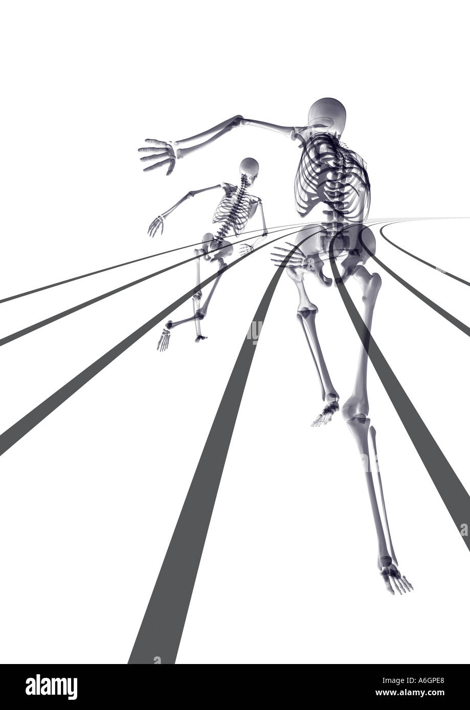 x ray skeleton race Stock Photo - Alamy