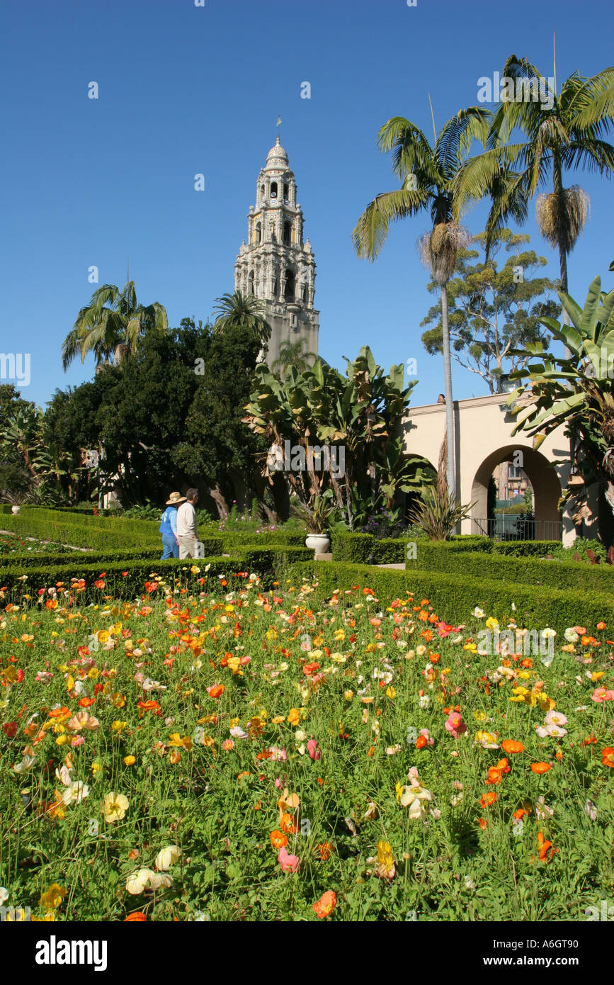 Alcazar Garden California Tower Museum Of Man Balboa Park San Diego ... Alcazar Garden California Tower Museum Of Man Balboa Park San Diego ...