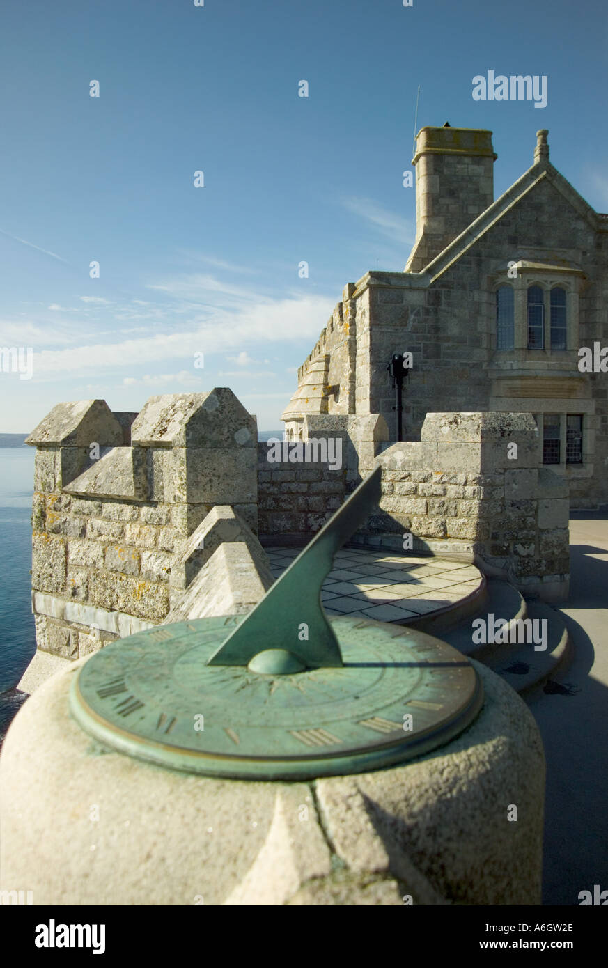 St Michael s Mount Cornwall UK The National Trust sundial and castle ...