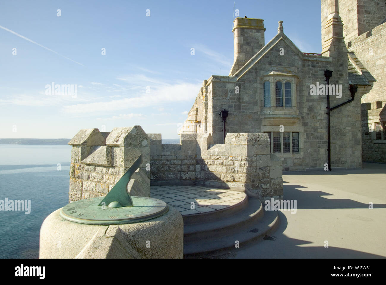 St Michael s Mount Cornwall UK The National Trust sundial and castle ...