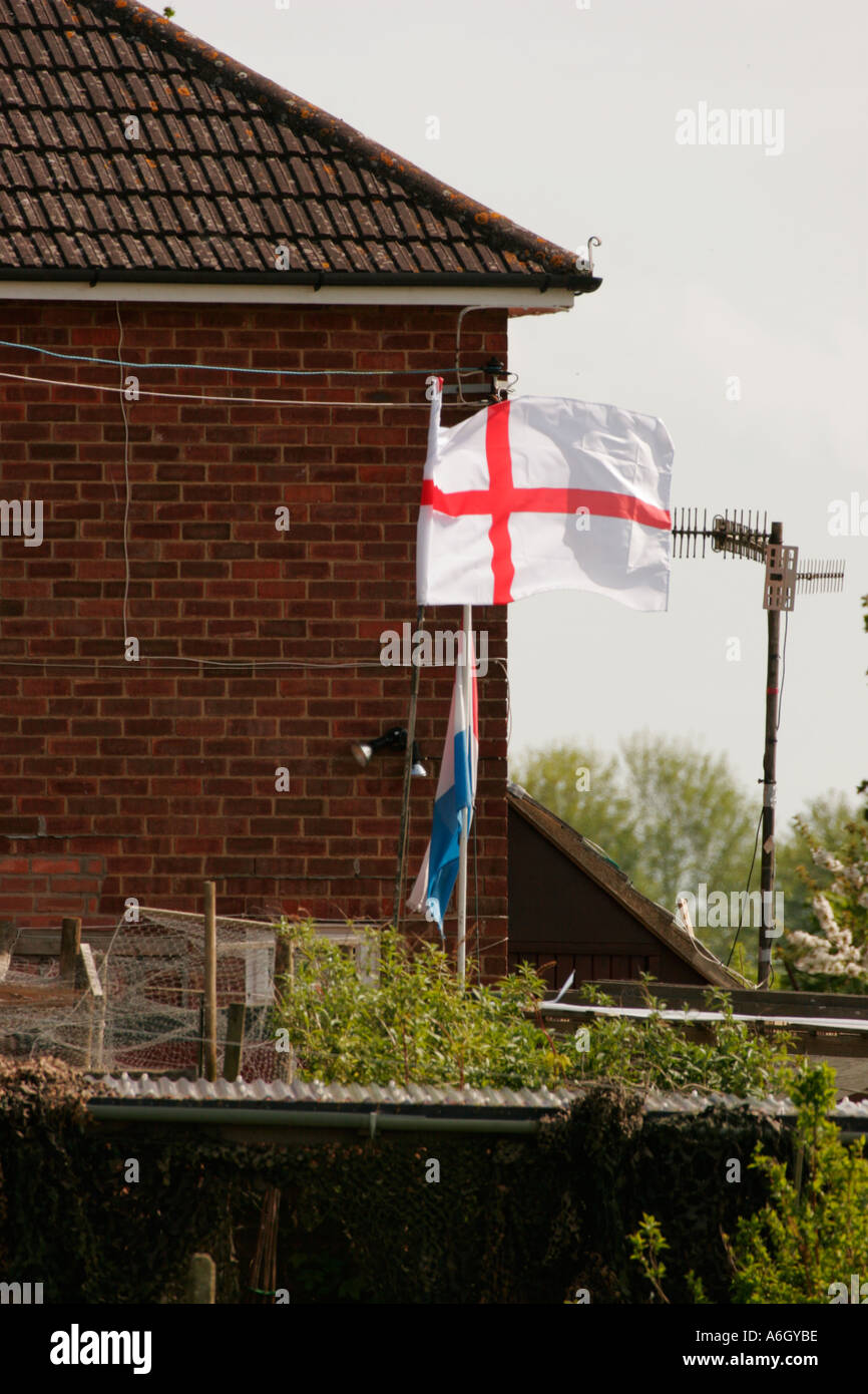 Upavon Wiltshire England UK English Flag Cross of St George Stock Photo ...