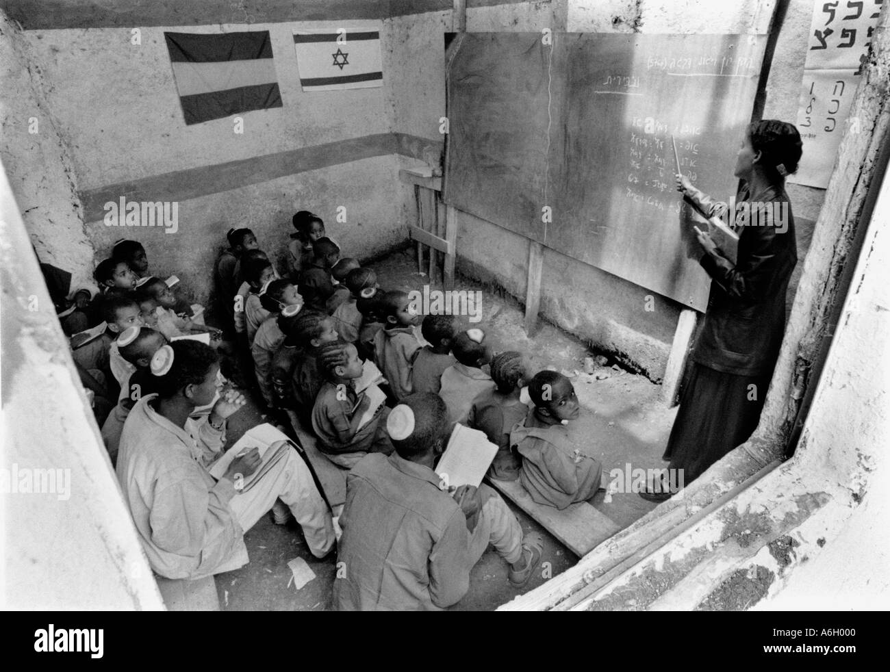 Classroom window children Black and White Stock Photos & Images - Alamy