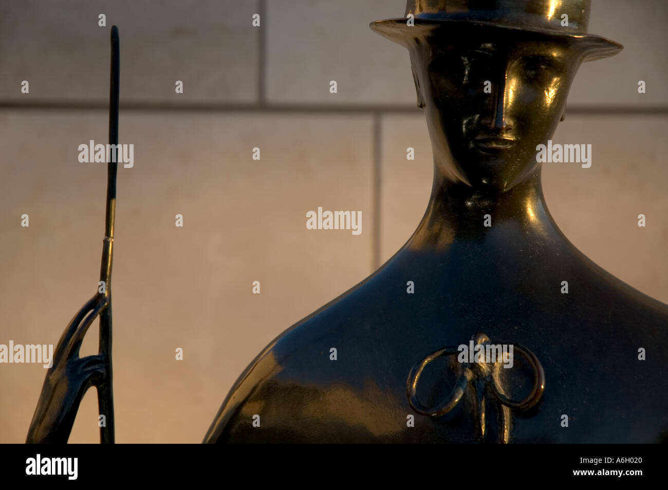 Israel Jerusalem Israel Museum Sculpture Garden CU of the statue of a ...