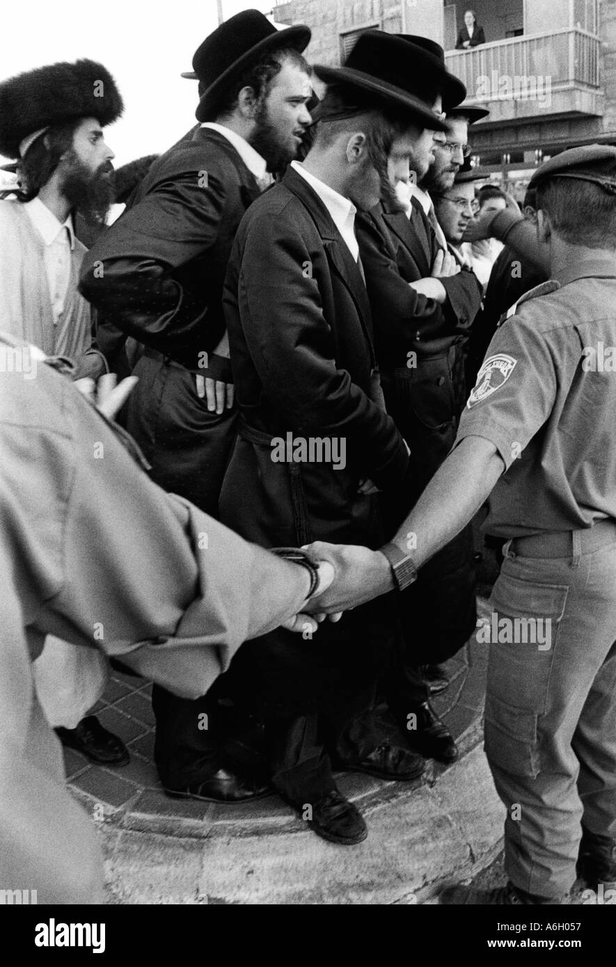 Israel Jerusalem Bar Ilan avenue orthodox demonstration Stock Photo - Alamy