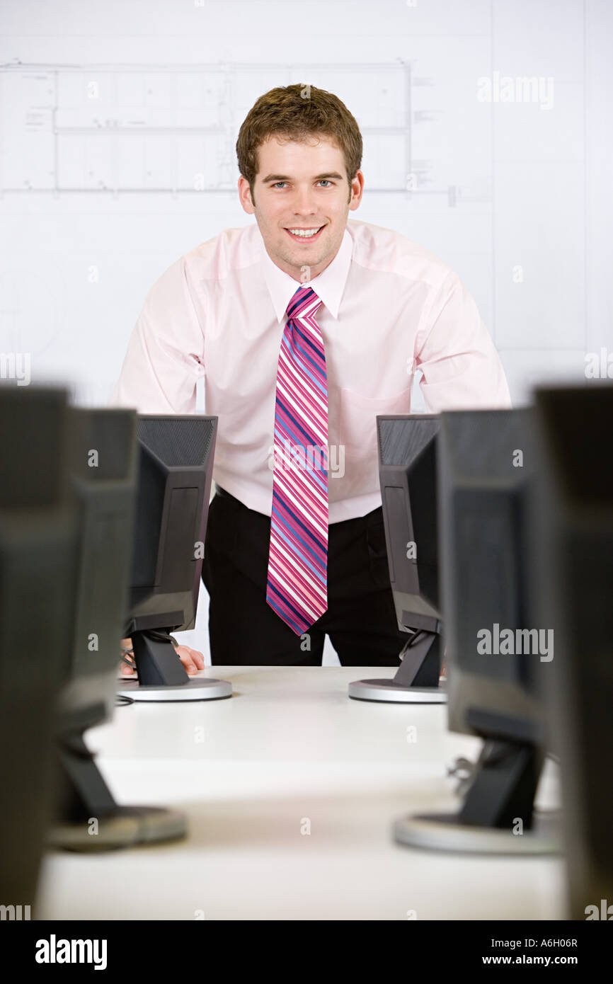 Man in an office Stock Photo - Alamy