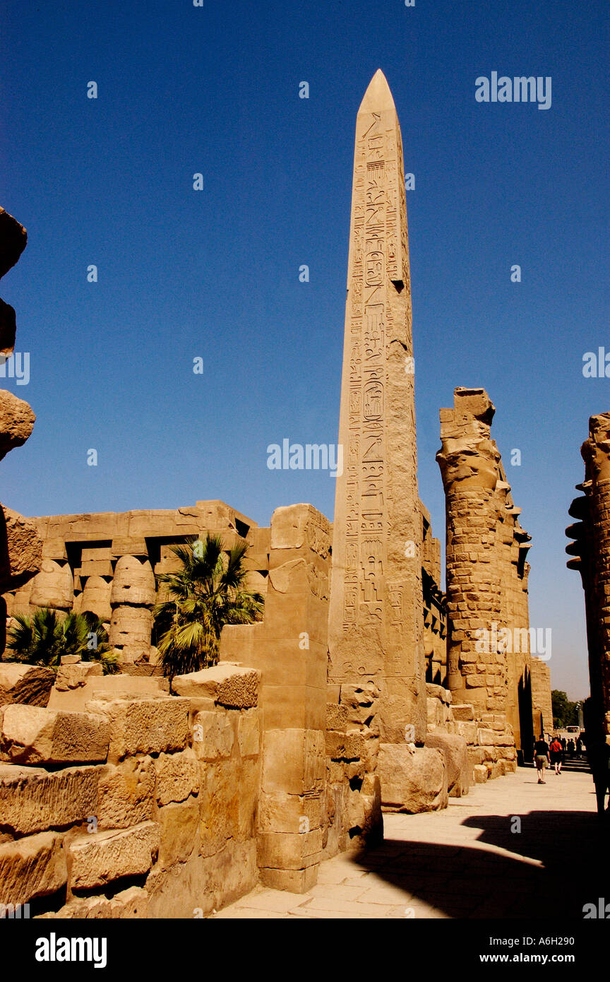 Egypt Great temple of Amun at the Karnak temple Luxor Stock Photo - Alamy