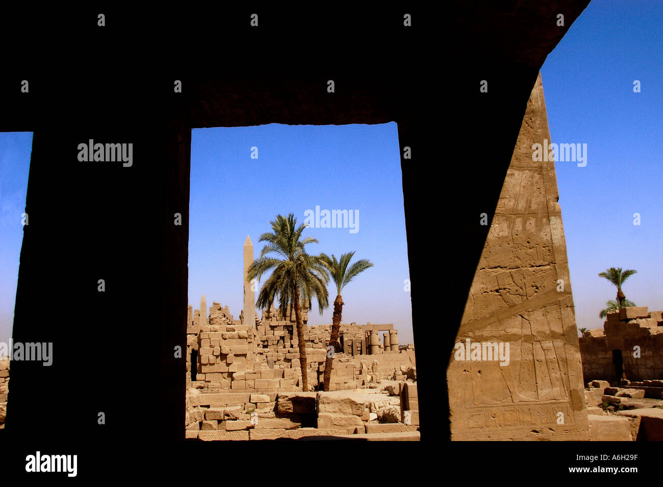 Egypt Great temple of Amun at the Karnak temple Luxor Stock Photo - Alamy