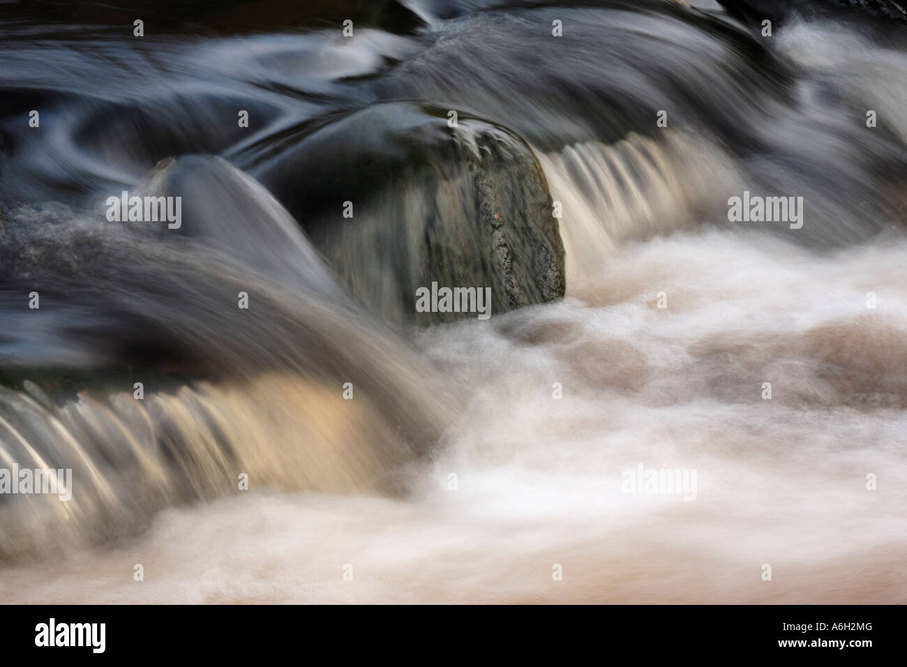 Small cascade Lawrence Field Derbyshire Peak District England Stock ...