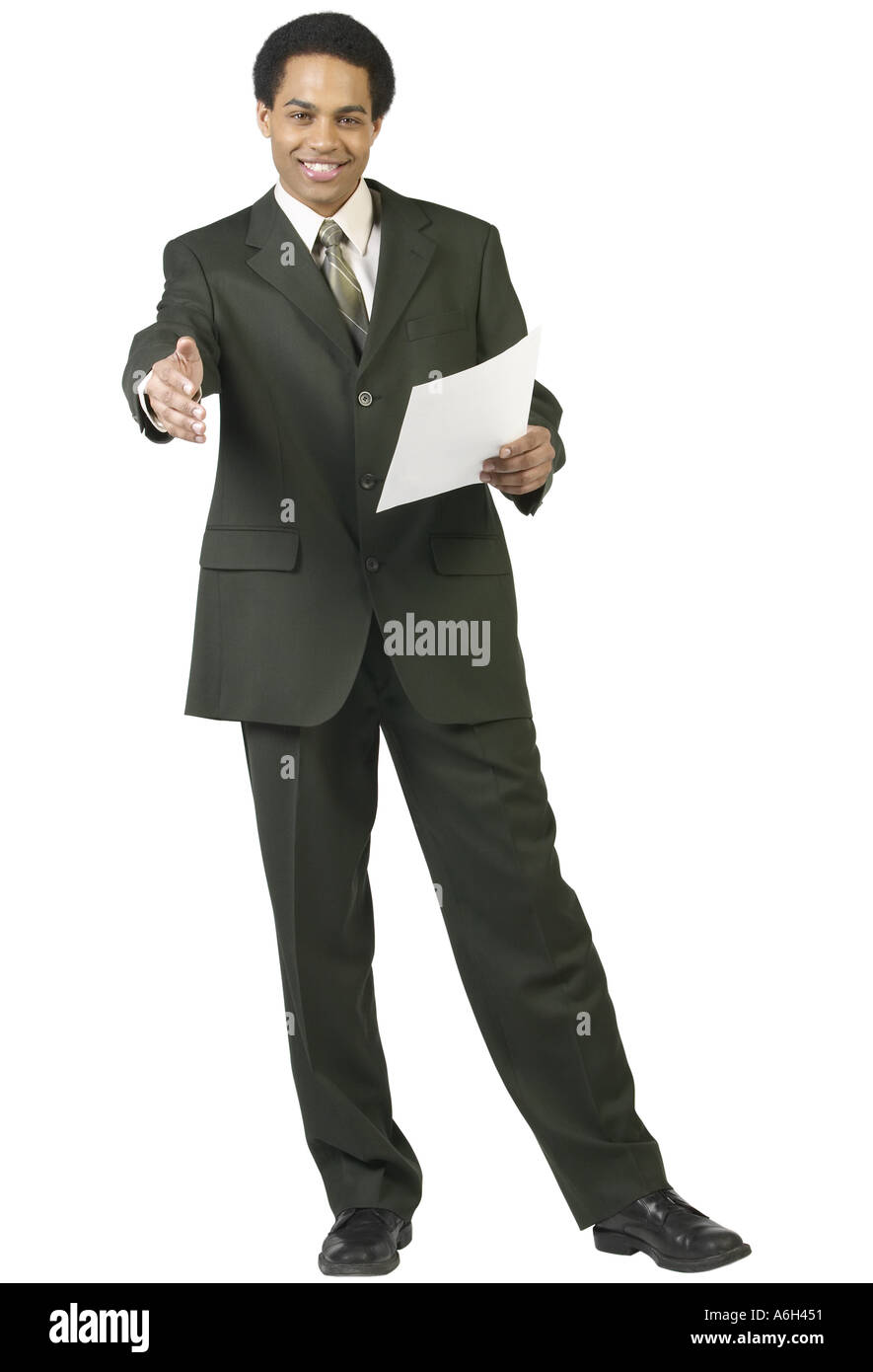 Smiling business people papers Cut Out Stock Images & Pictures - Alamy
