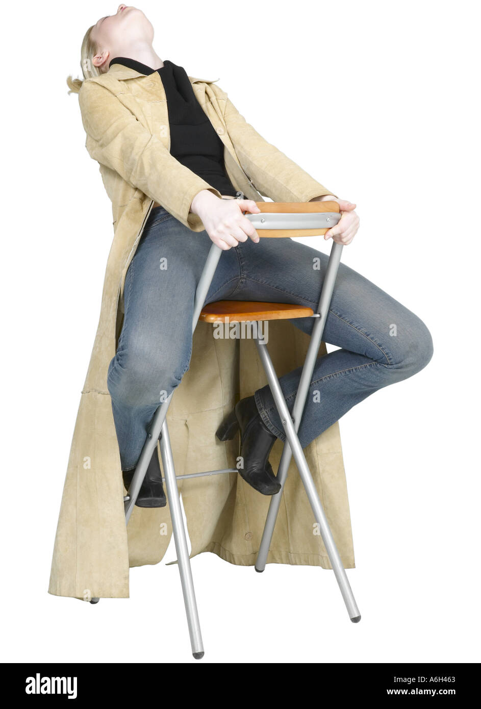 Coat on chair Cut Out Stock Images & Pictures - Alamy