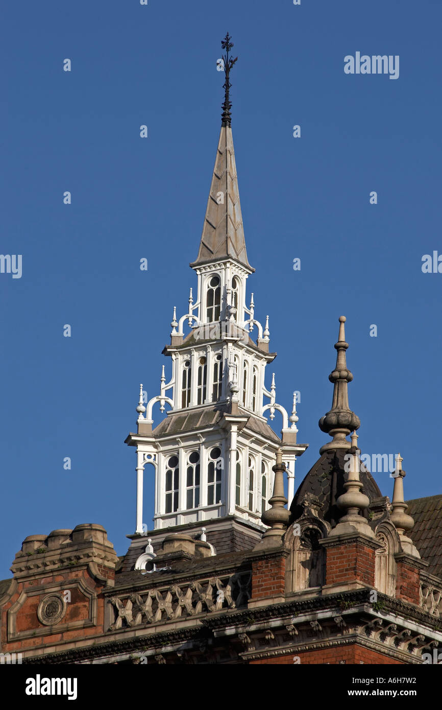 Dulwich College school roof tower architecture detail London SE21 Stock ...