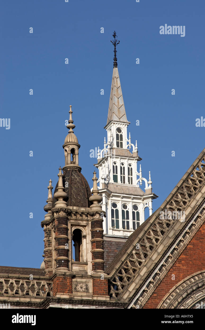Dulwich College school roof tower architecture detail London SE21 Stock ...