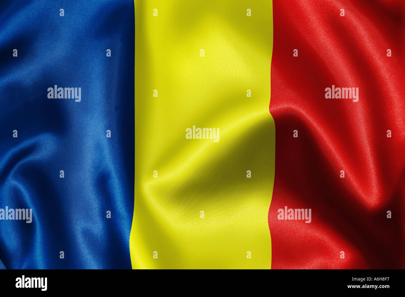 Flag of Republic of Chad Stock Photo - Alamy