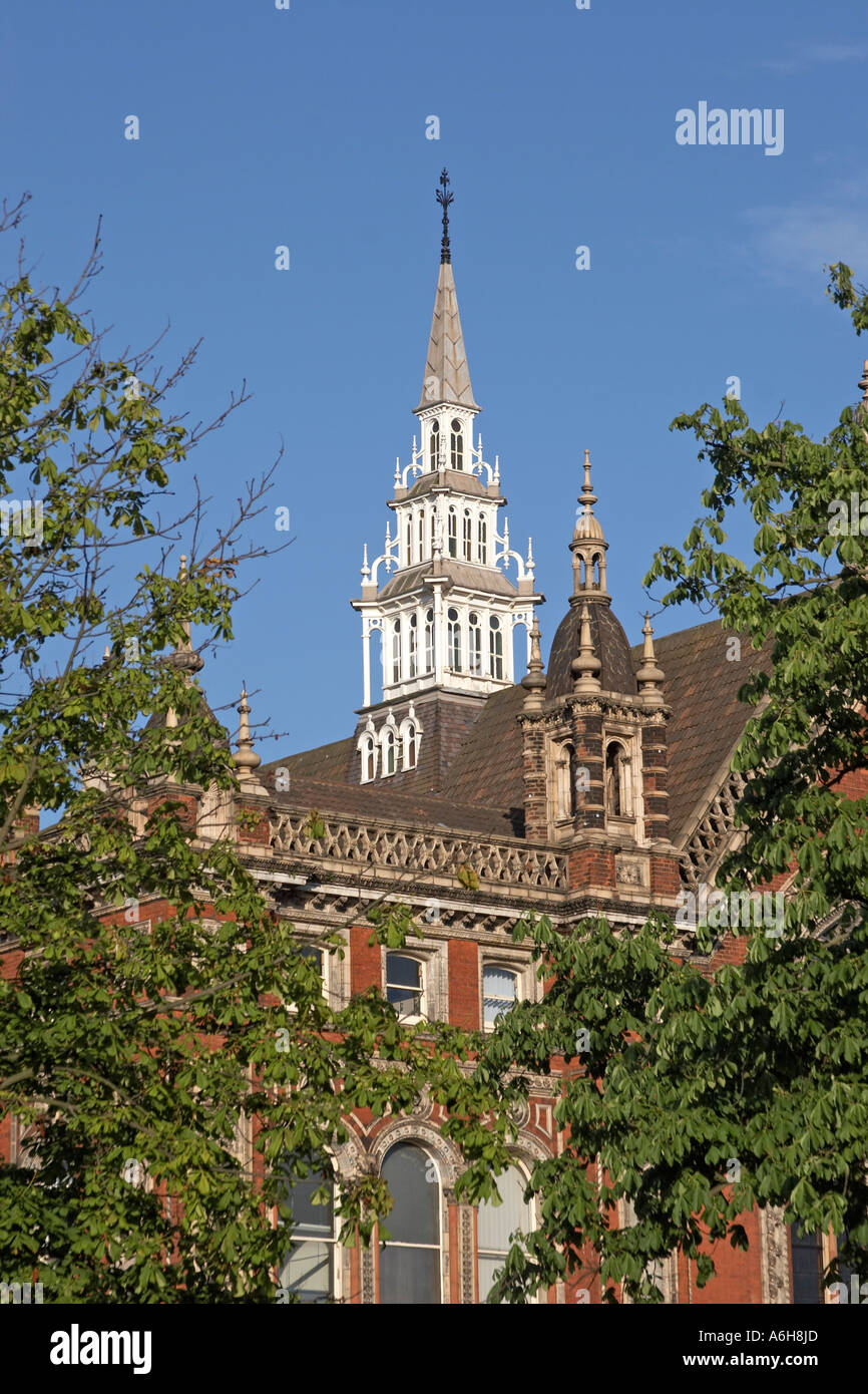 Dulwich College school roof tower architecture detail London SE21 Stock ...