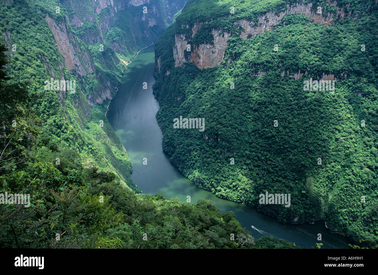 Canyon del Sumidero National park view from Mirador Chiapas Mexiko ...