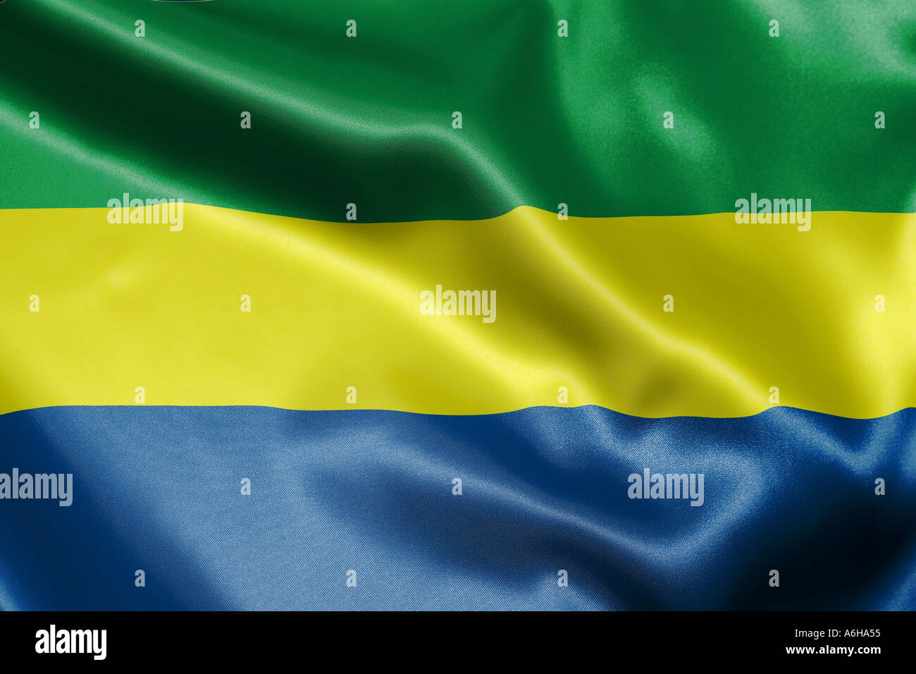 Flag of Gabonese Republic Stock Photo - Alamy