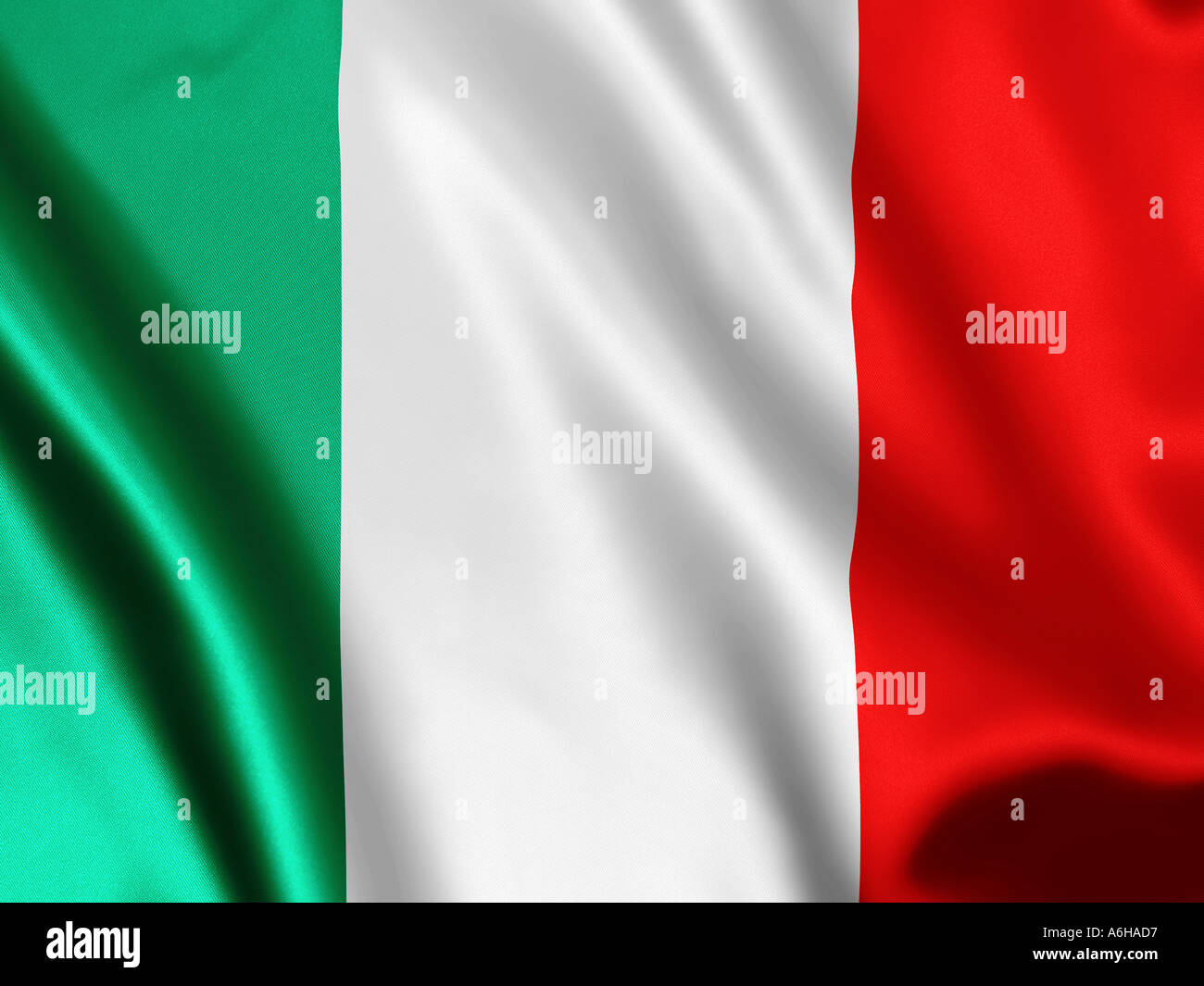 Flag of Italian Republic Stock Photo - Alamy