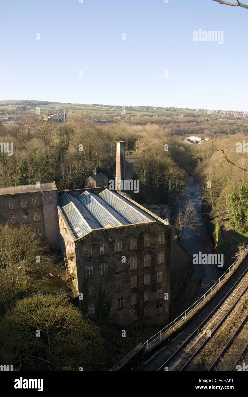 Disused Mills in New Mills Stock Photo - Alamy