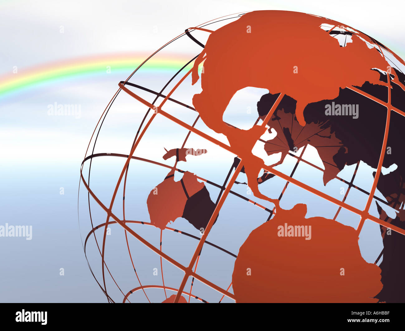 3d wireframe earth Stock Photo - Alamy