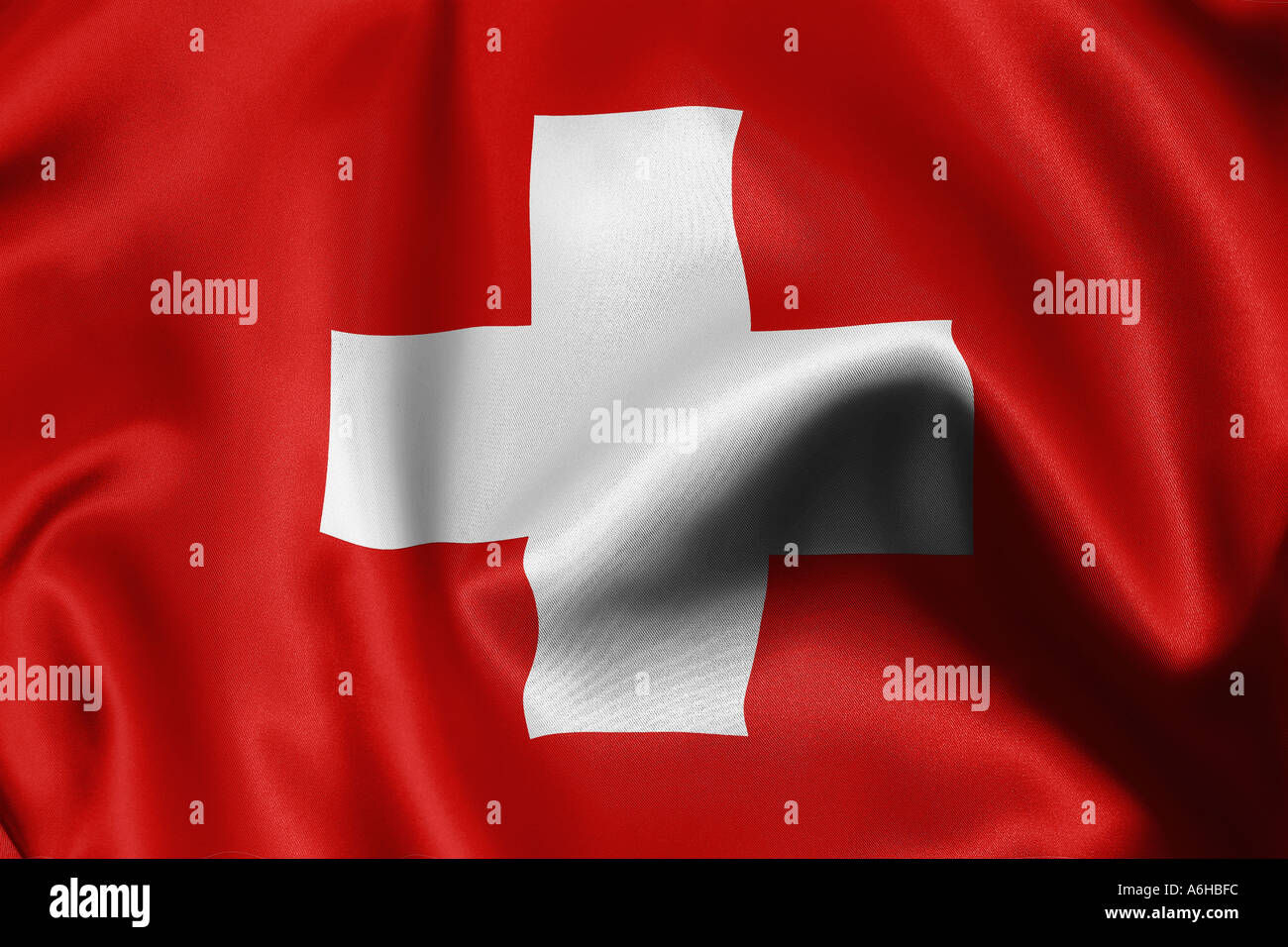 Flag of Swiss Confederation Stock Photo - Alamy