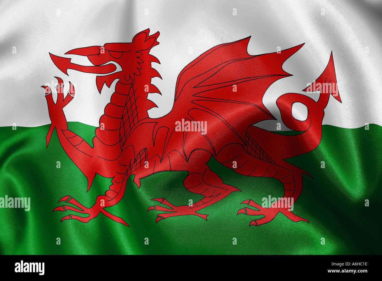 Flag of Principality of Wales Stock Photo - Alamy
