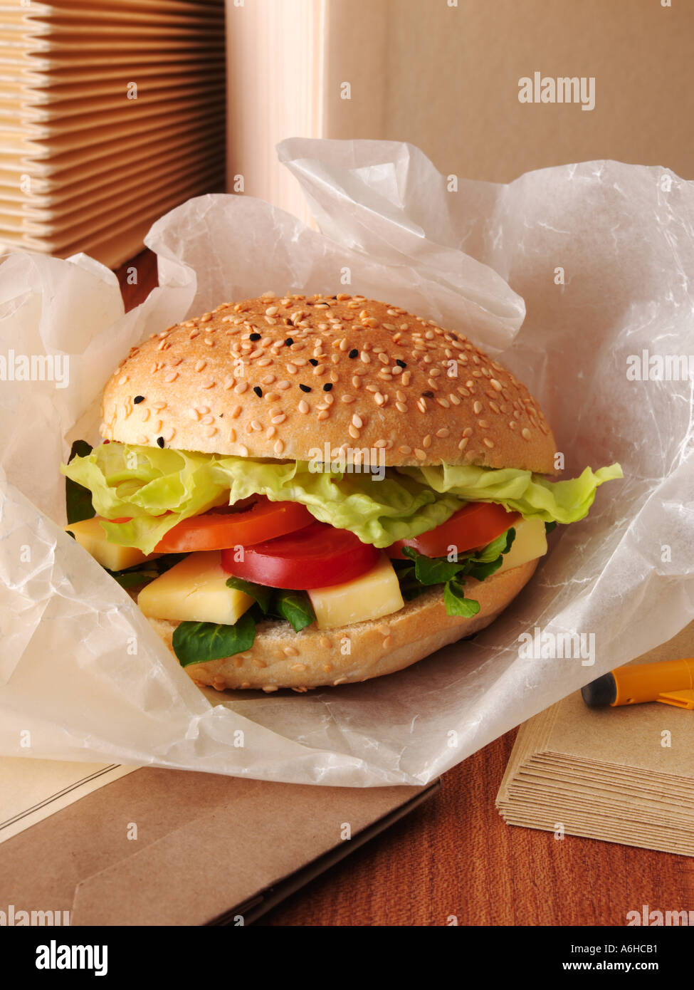 Cheese Salad Roll Stock Photo - Alamy