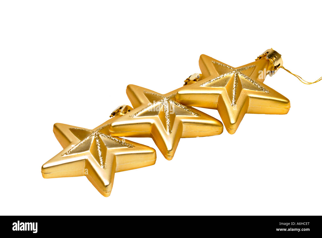 Three Christmas tree Ornamental Stars Stock Photo - Alamy