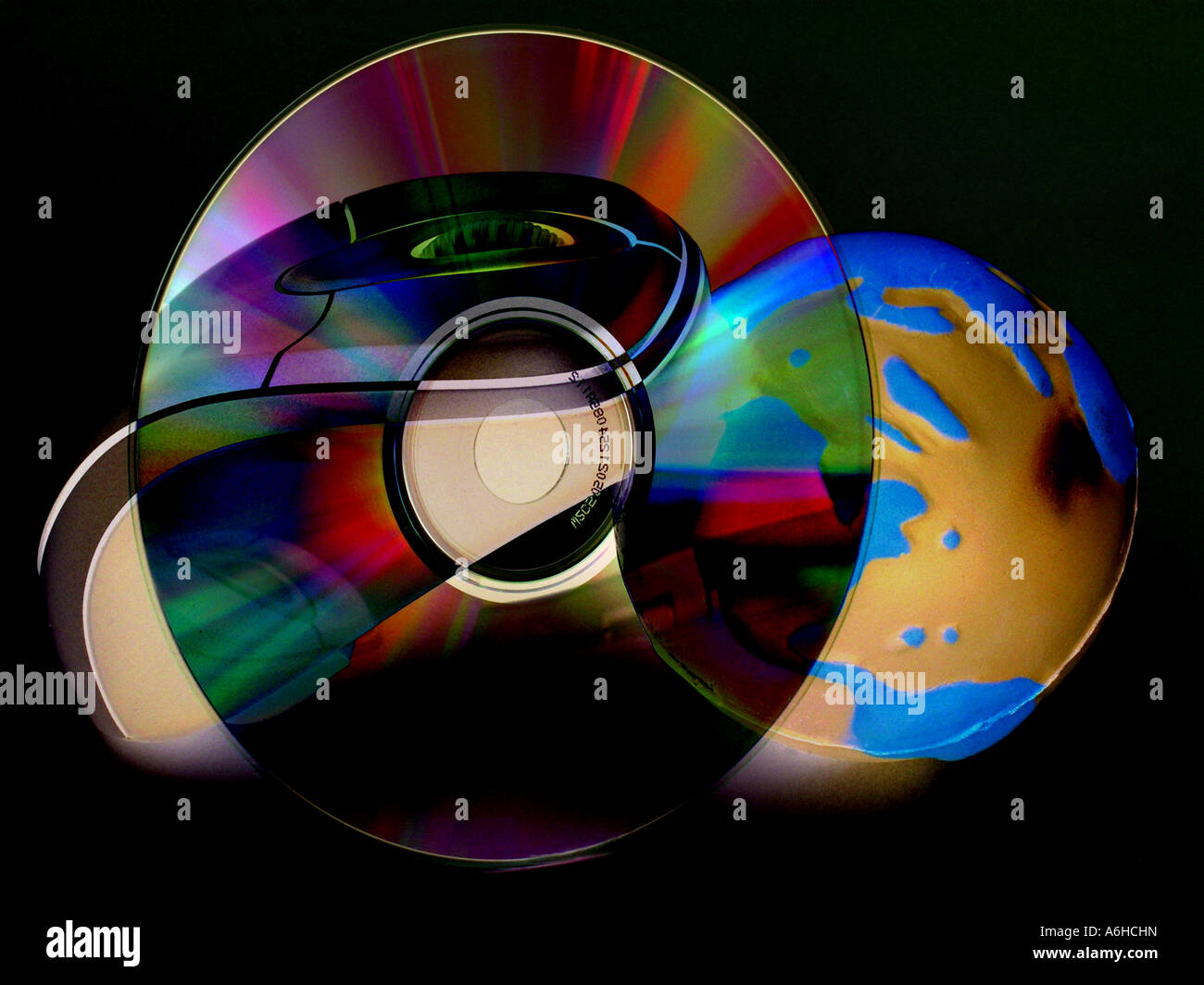 Computer mouse cd and globe Conceptual Stock Photo - Alamy