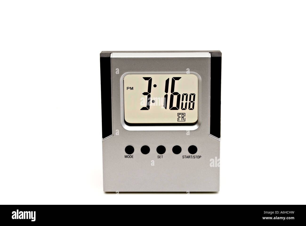 Isolated digital alarm clock cut out Stock Photo - Alamy