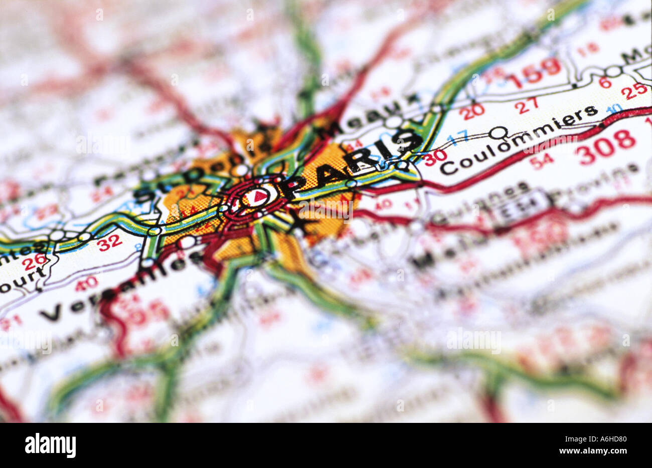 Map of Paris France Stock Photo - Alamy