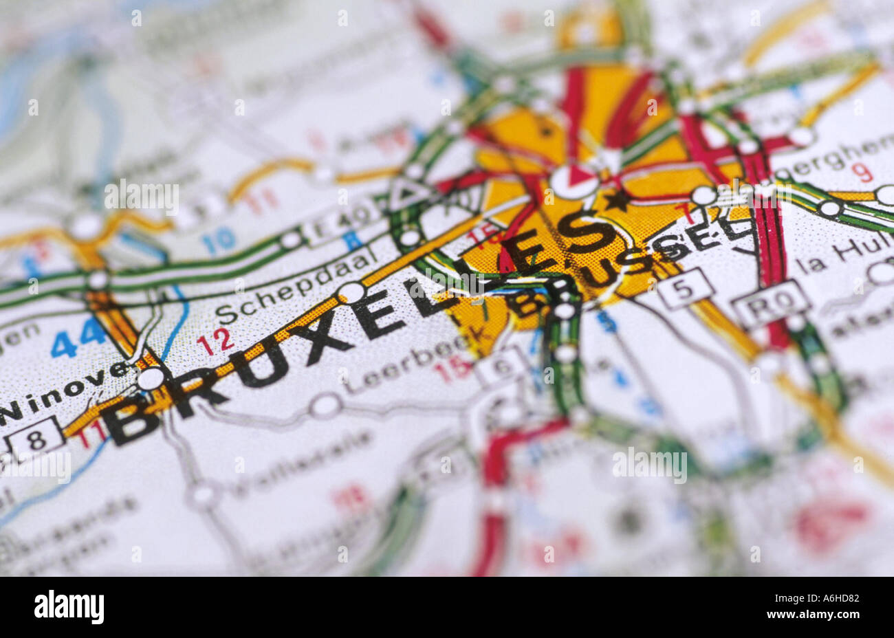 Map of brussels hi-res stock photography and images - Alamy