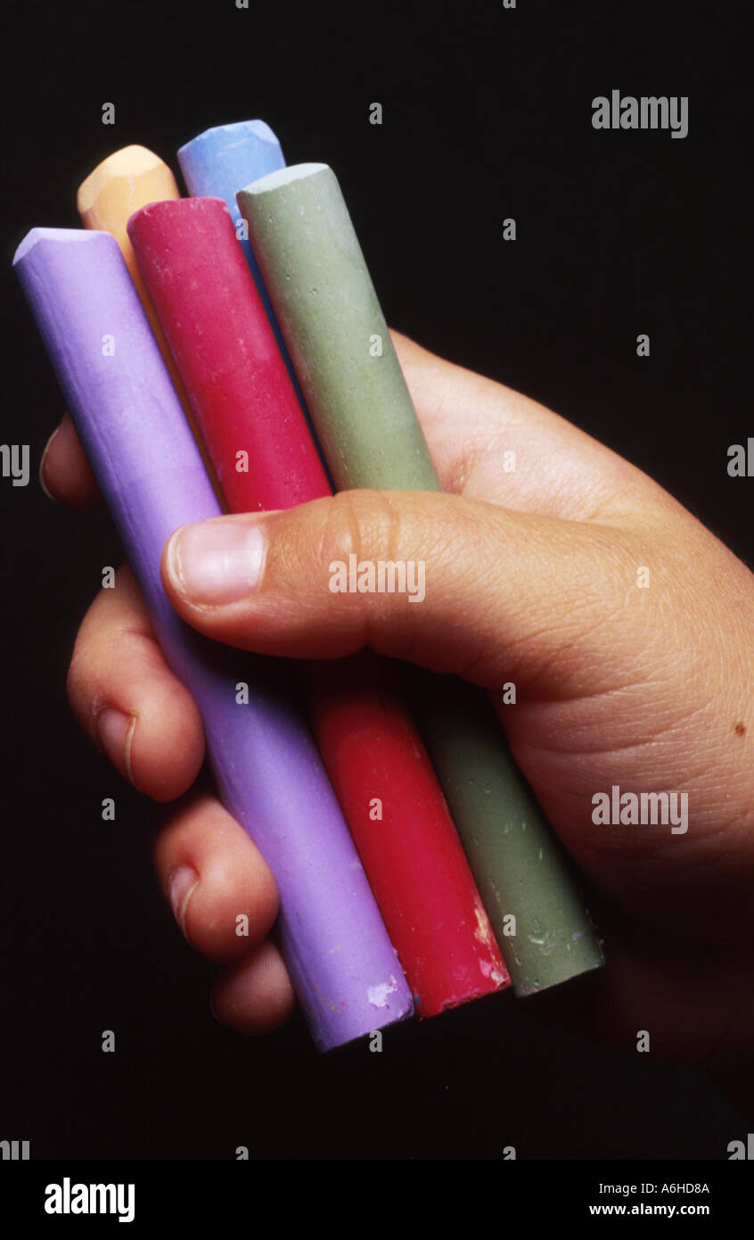Chalk in Hand Stock Photo - Alamy