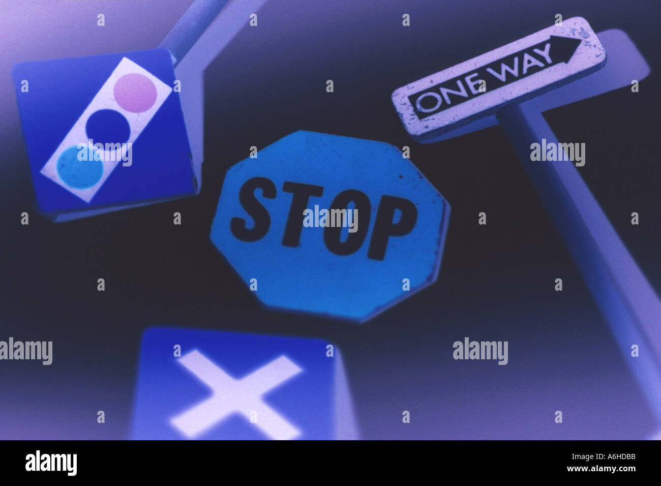 Various Road Signs Stock Photo - Alamy