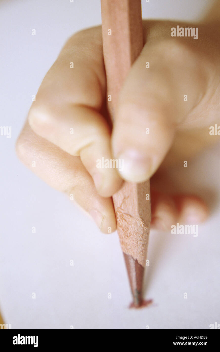Child Holding Colored Pencil Stock Photo - Alamy