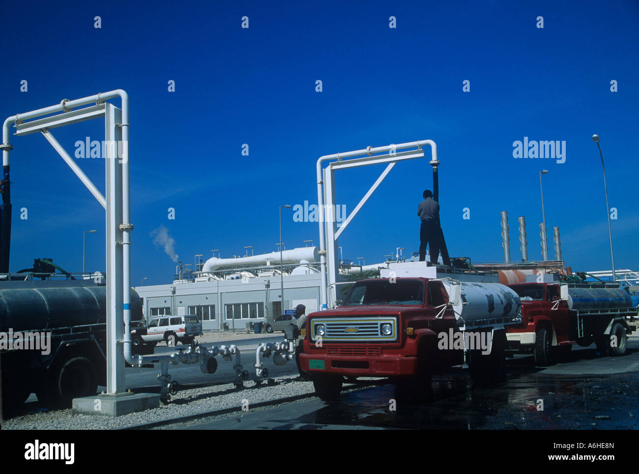 Tankers filling up with water for distribution to villages in north ...