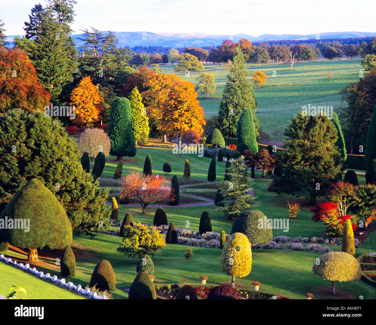 UK Scotland Perthshire Drummond Castle Gardens Crieff Stock Photo - Alamy