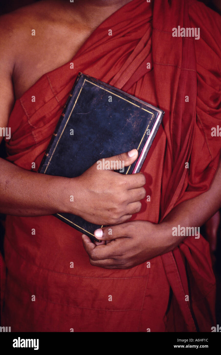 Monk With Book Stock Photo - Alamy