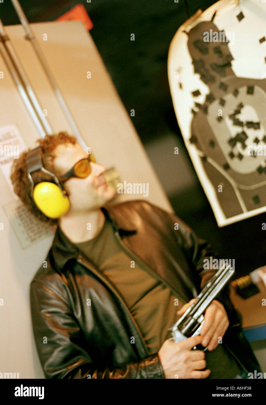 Guy At Shooting Range Stock Photo - Alamy