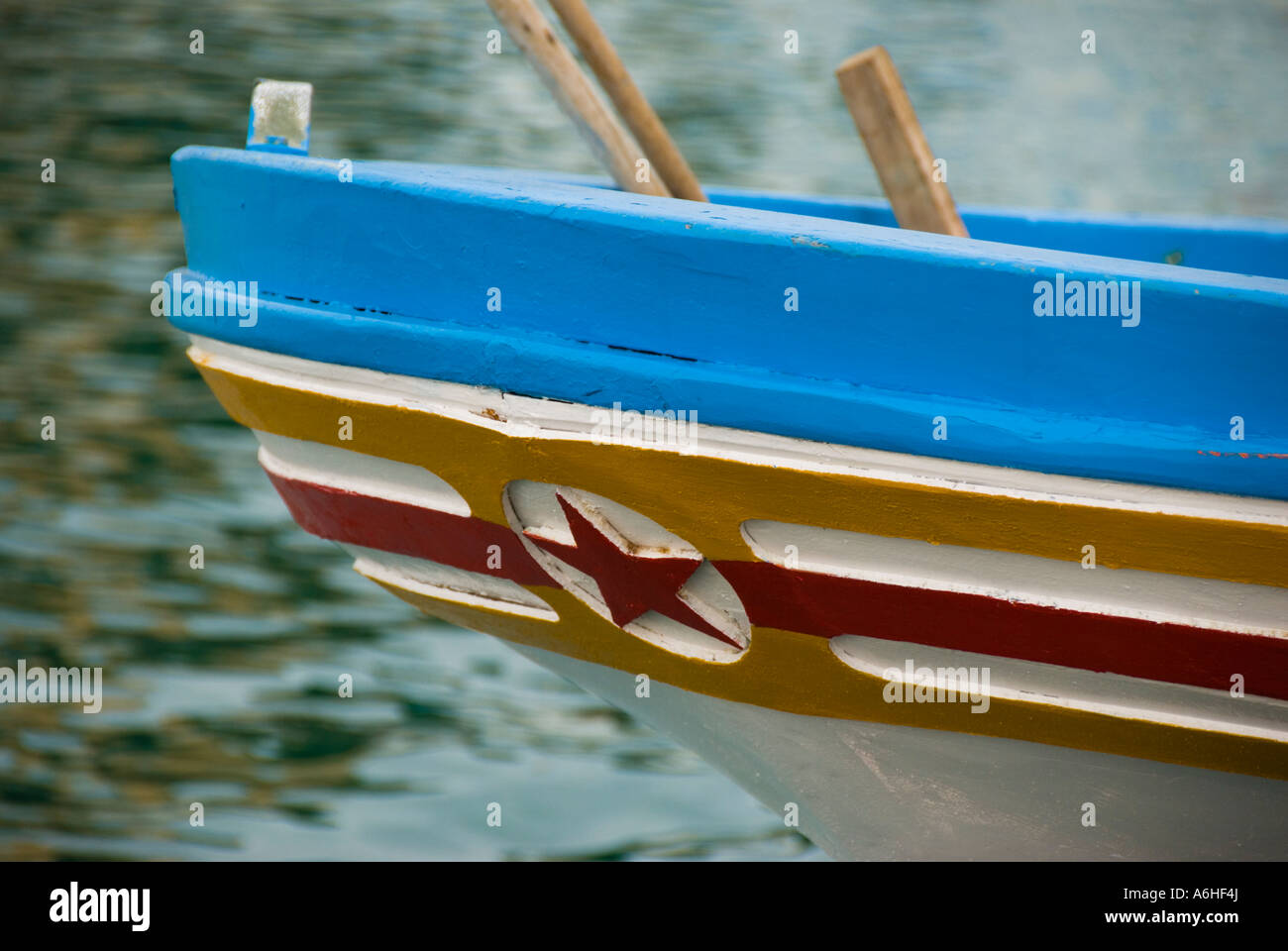 Detail of small fishing boat Sicily Italy Europe Stock Photo - Alamy