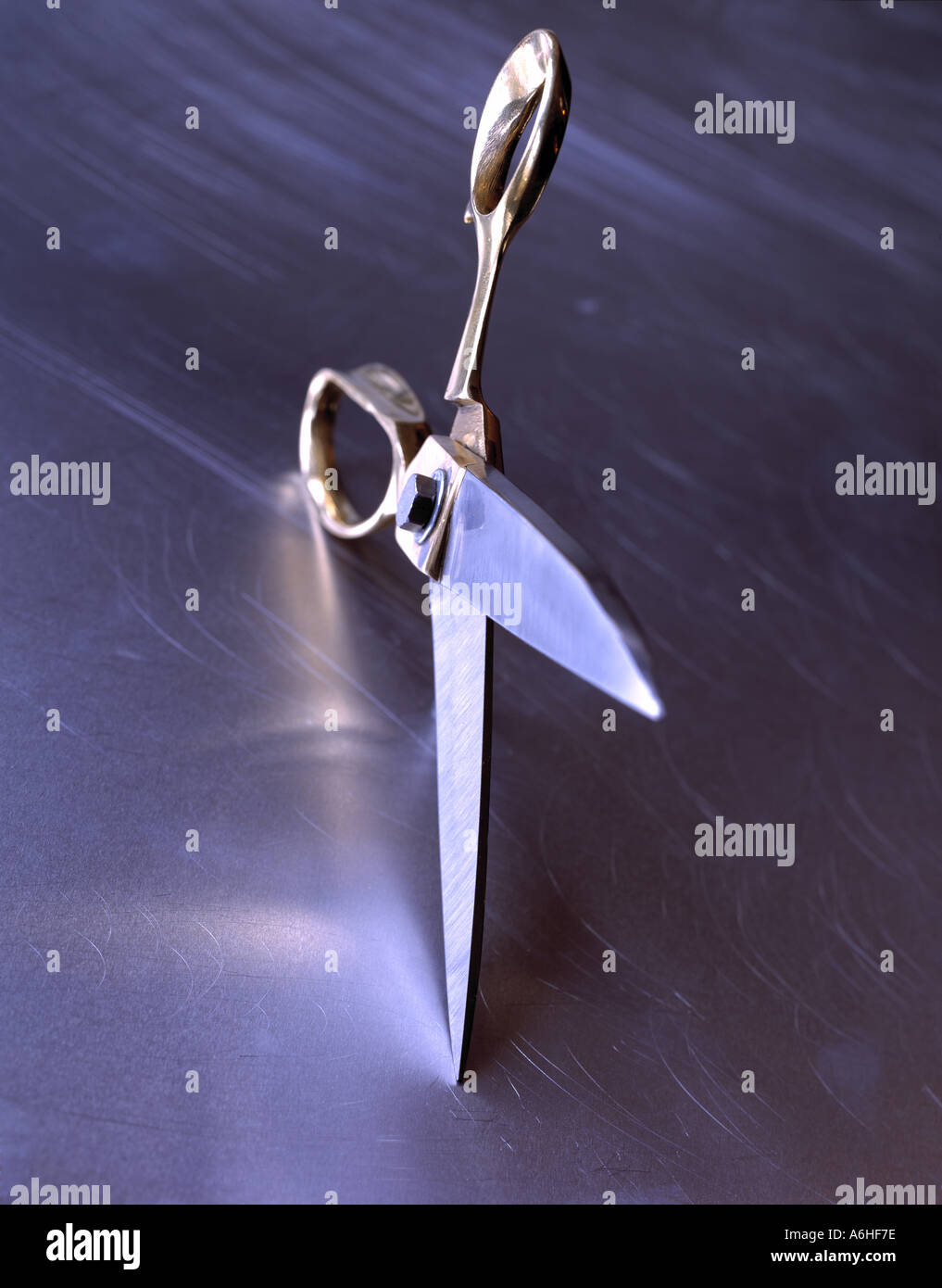 Open Pair of Scissors Stock Photo - Alamy