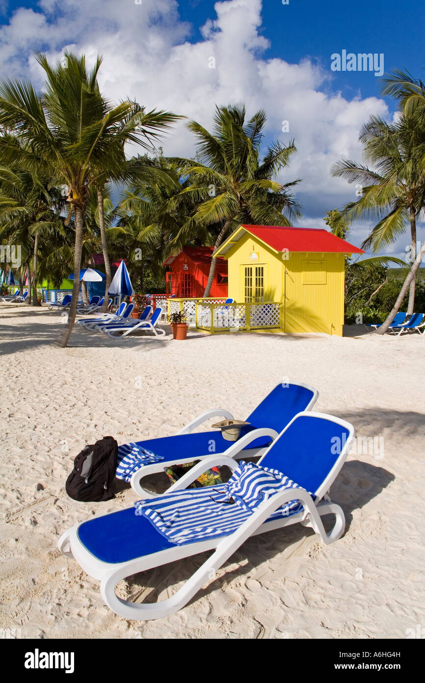 Beach Cabana Loungers Princess Cays Eleuthera Island Bahamas Greater ...