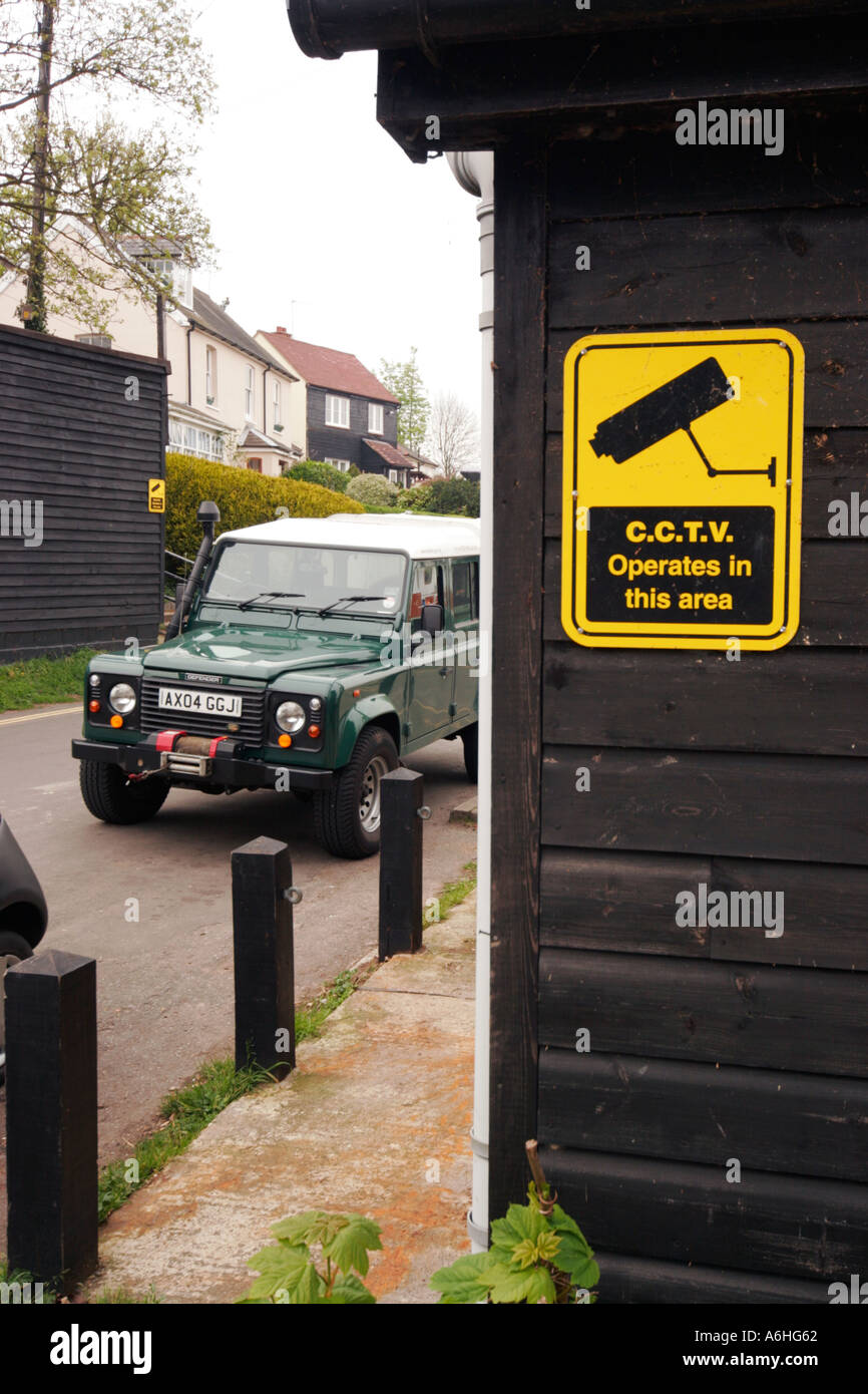 Maldon Waterfront Hythe quay Essex England UK Closed circuit TV sign ...