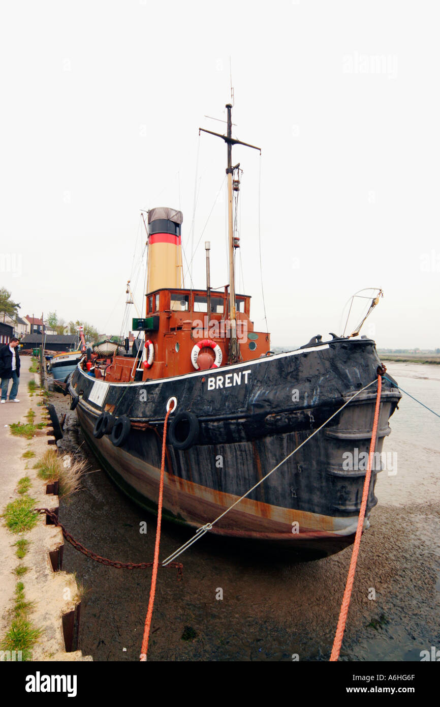 Maldon Waterfront Hythe quay Essex England UK Tug Boat Stock Photo - Alamy