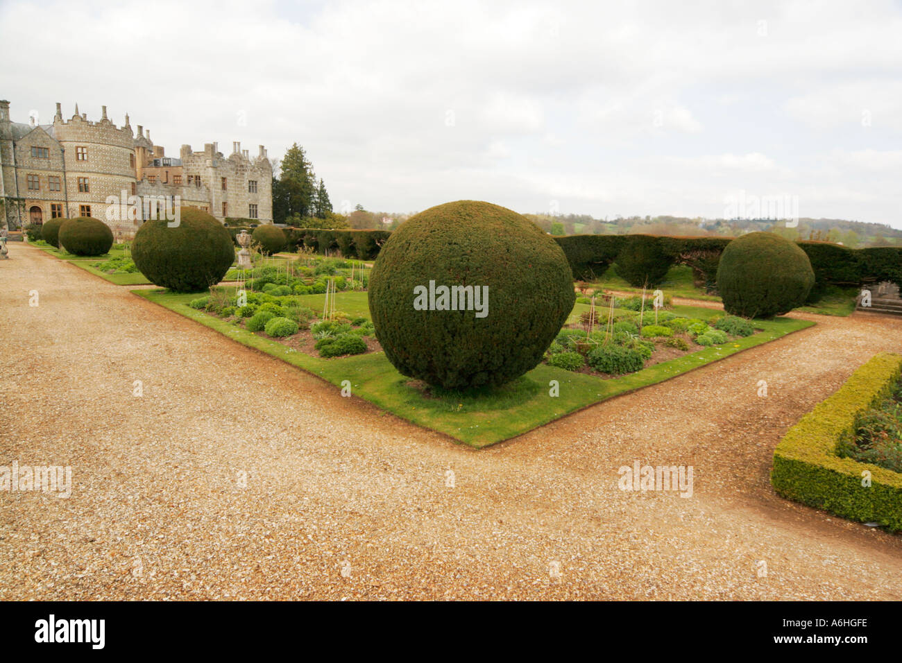 Longford Castle Wiltshire England UK Formal Garden Stock Photo - Alamy