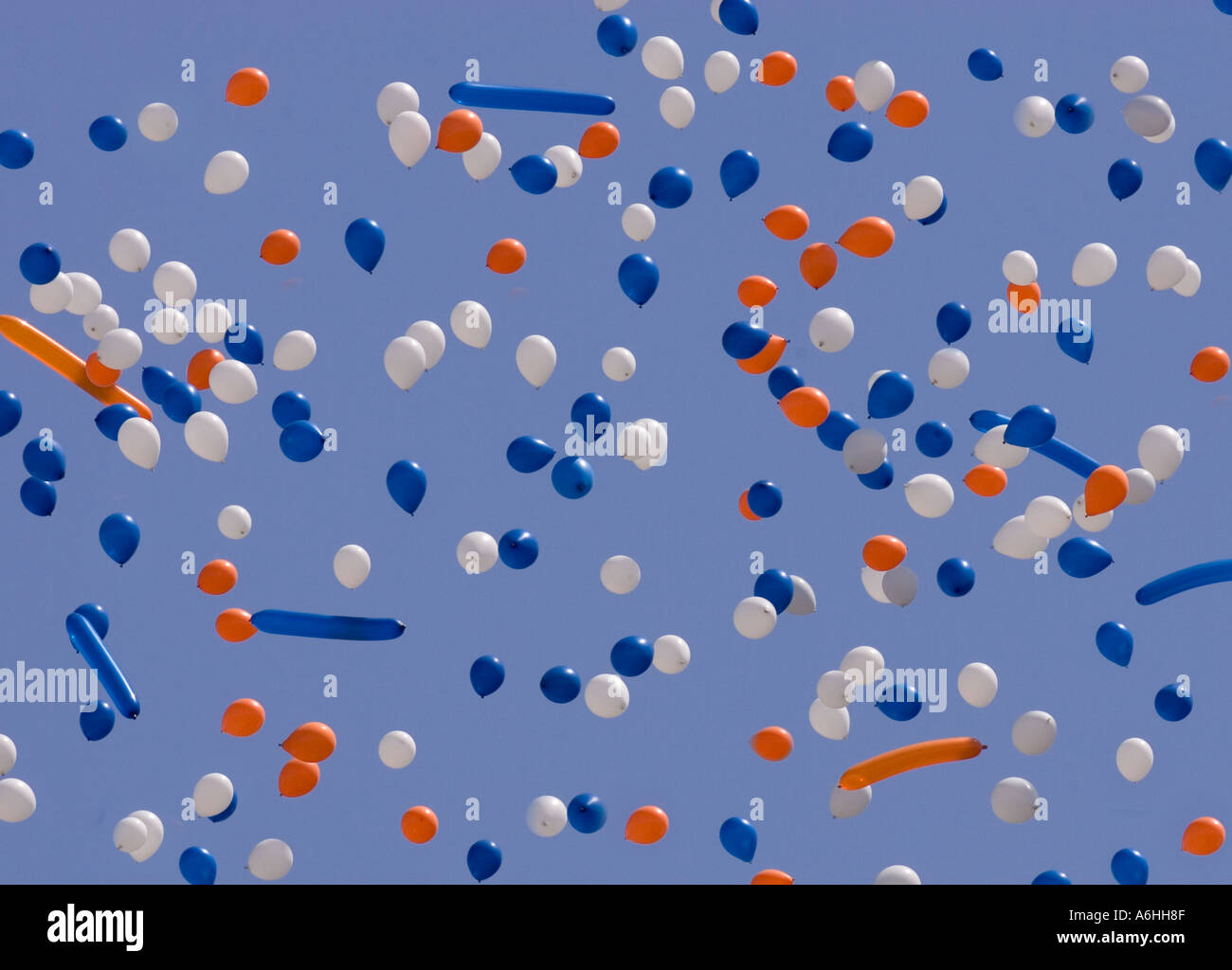 Balloons released into the air Stock Photo - Alamy