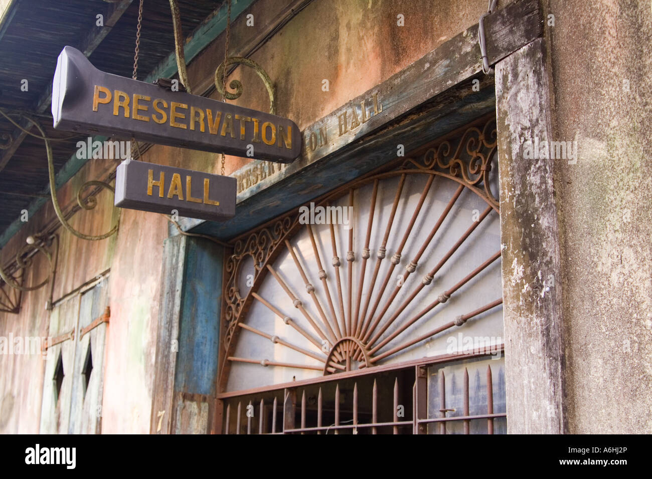 Preservation Hall entrance Stock Photo - Alamy