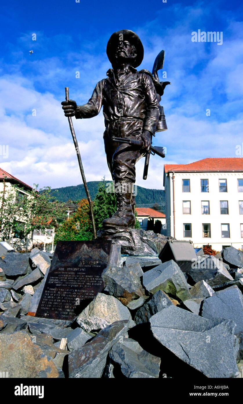 The Prospector statue. Sitka .Alaska Stock Photo - Alamy