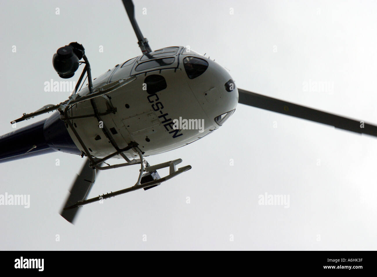television helicopter camera flying directly overhead Stock Photo - Alamy