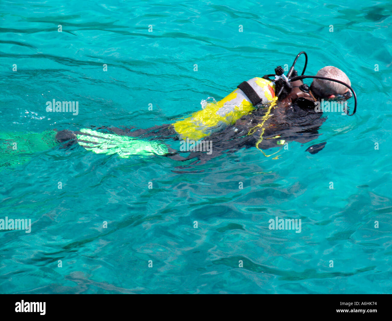 Diver beside the jetty at Salang Beach Tioman Island Malaysia Stock ...