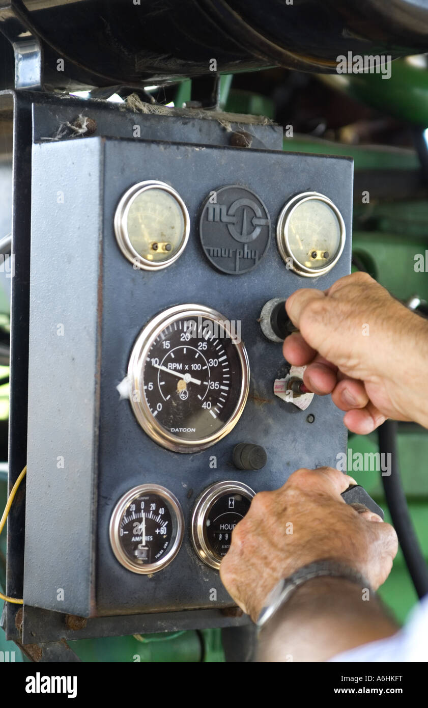 Starting industrial engine Stock Photo - Alamy